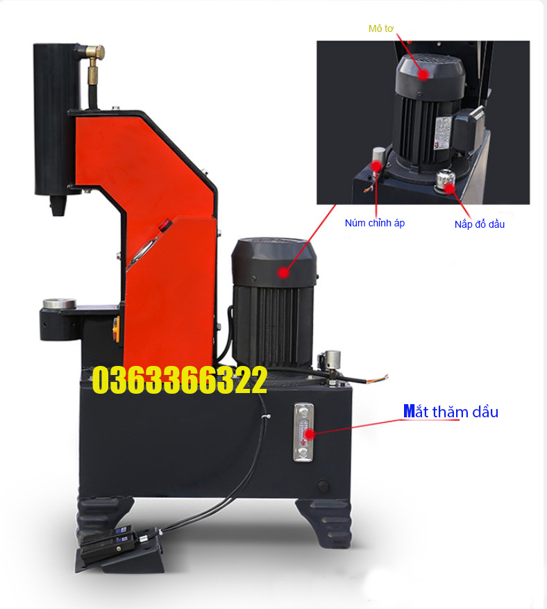 Máy tán má phanh kiểu đứng